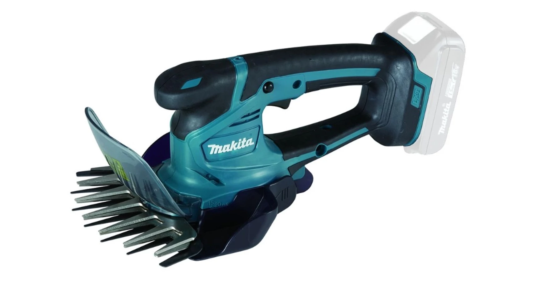 Makita DUM604 akkus kerti szegélyvágó olló, 18V, 16cm (akku és töltő nélkül)